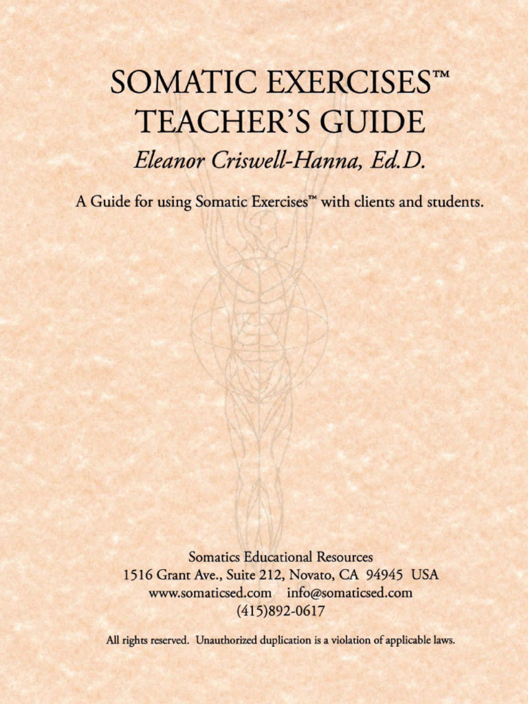 Somatic Exercises Teacher's Guide by Eleanor Criswell-Hanna | PDF ...