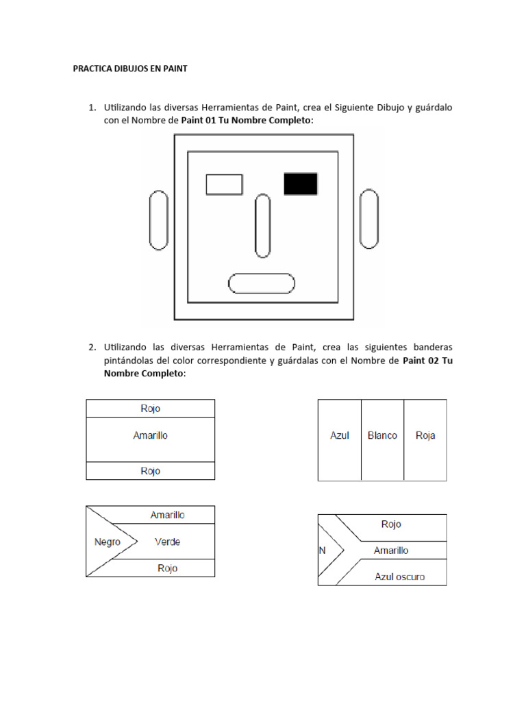 Practica Dibujos Paint 2023 | PDF