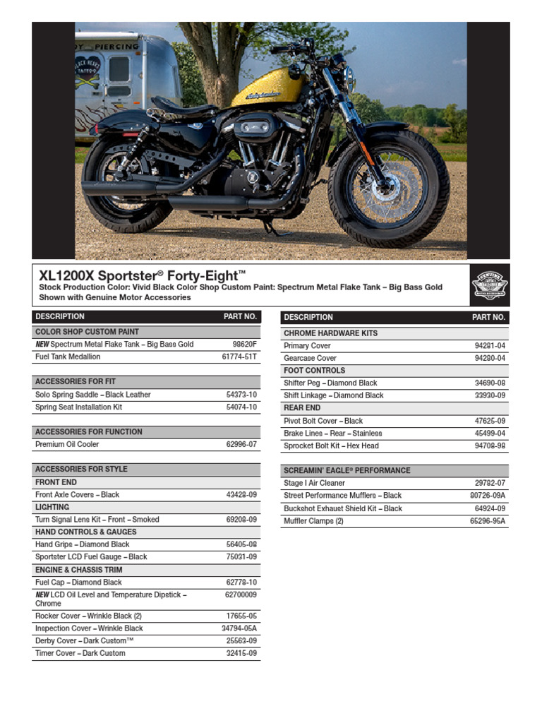 2011-XL1200X Sportster 48 Parts List | PDF