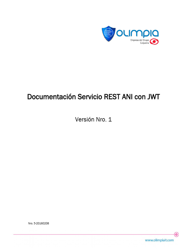 Integracion ANI Con JWT | PDF | Transferencia de estado ... Integracion ANI Con JWT | PDF | Transferencia de estado ...