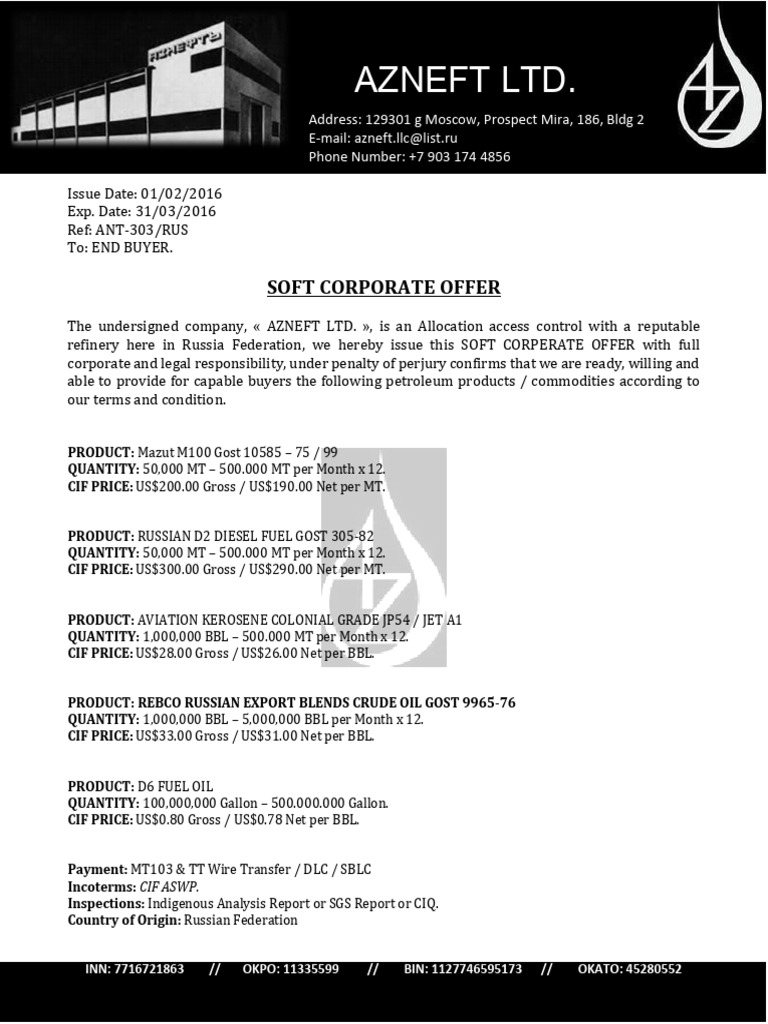Azneft Sco Cif | PDF