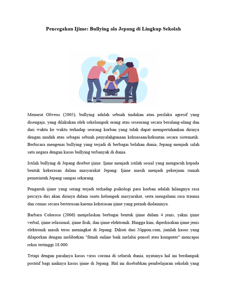 Pencegahan Ijime BULYING | PDF | Wellness