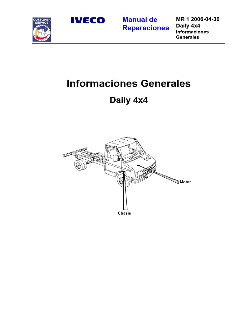 MR 1 Daily 4x4 Informaciones Generales (Subido) | PDF
