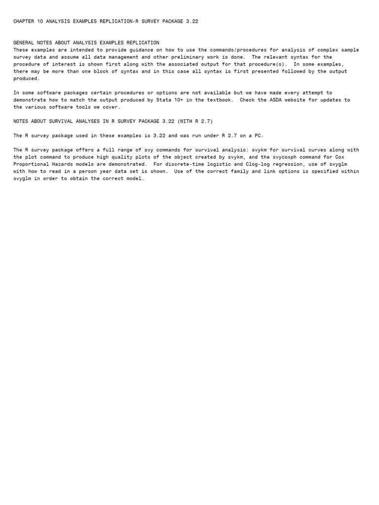 Chapter 10 Analysis Examples Replication Fall 2011 R | Pdf