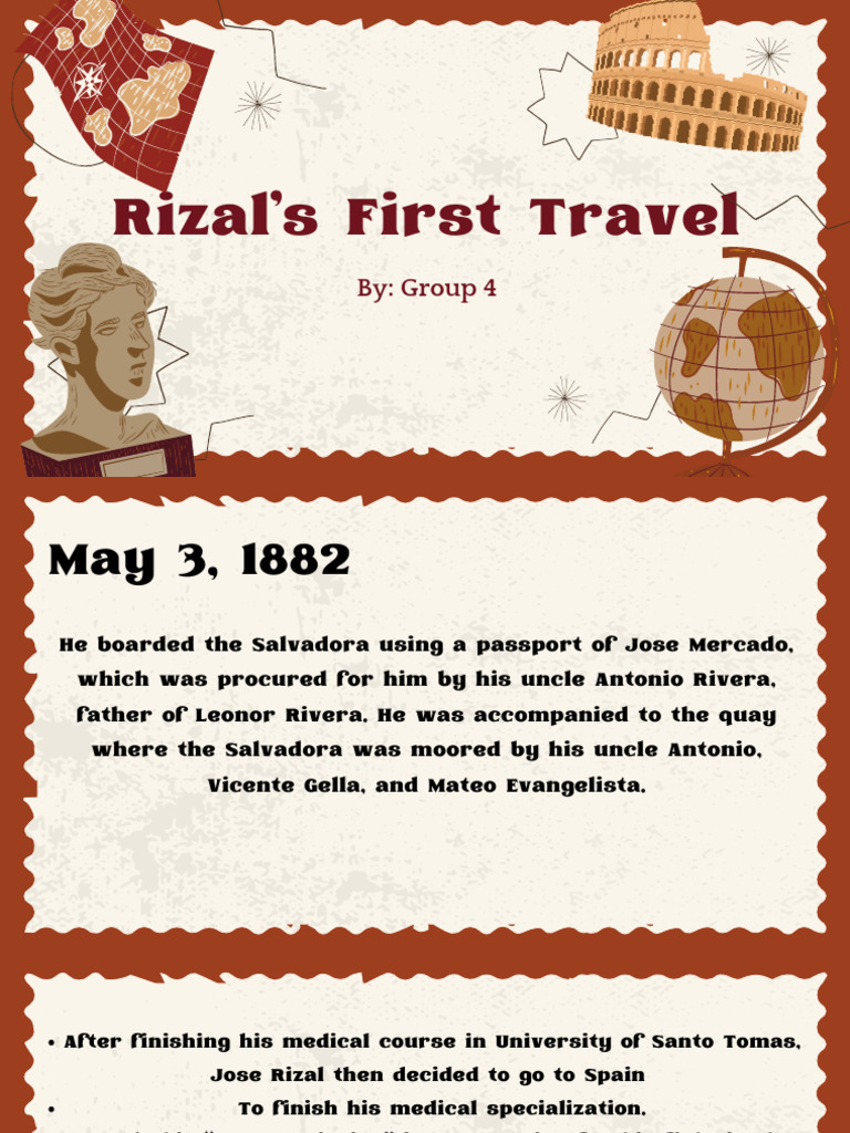 Rizal's First Journey to Europe (1882) | PDF