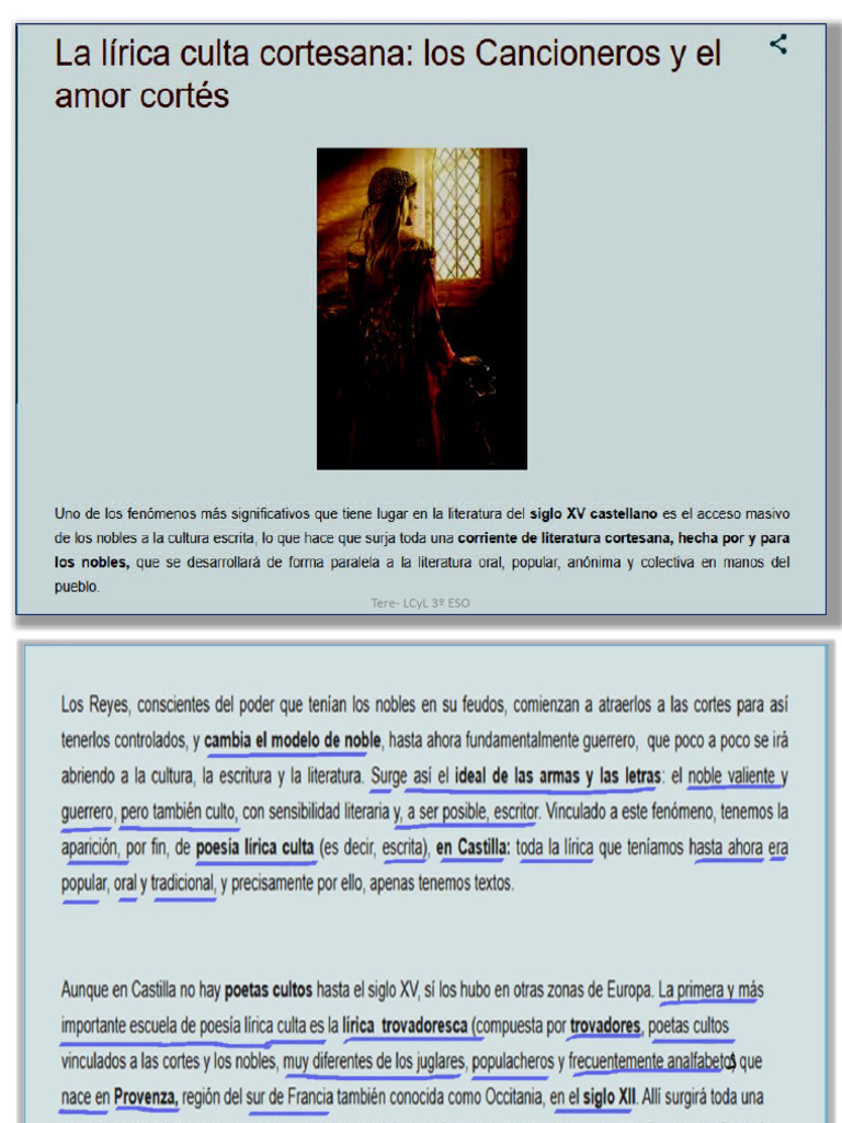 La Lírica Culta o Cortesana. Jorge Manrique | PDF | Poesía