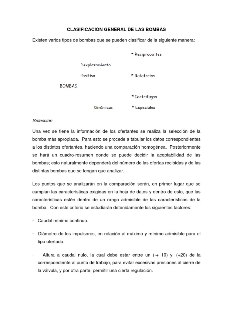 Clasificación De Las Bombas – CLASIFICACIÓN DE LAS BOMBAS HIDRÁULICAS ...
