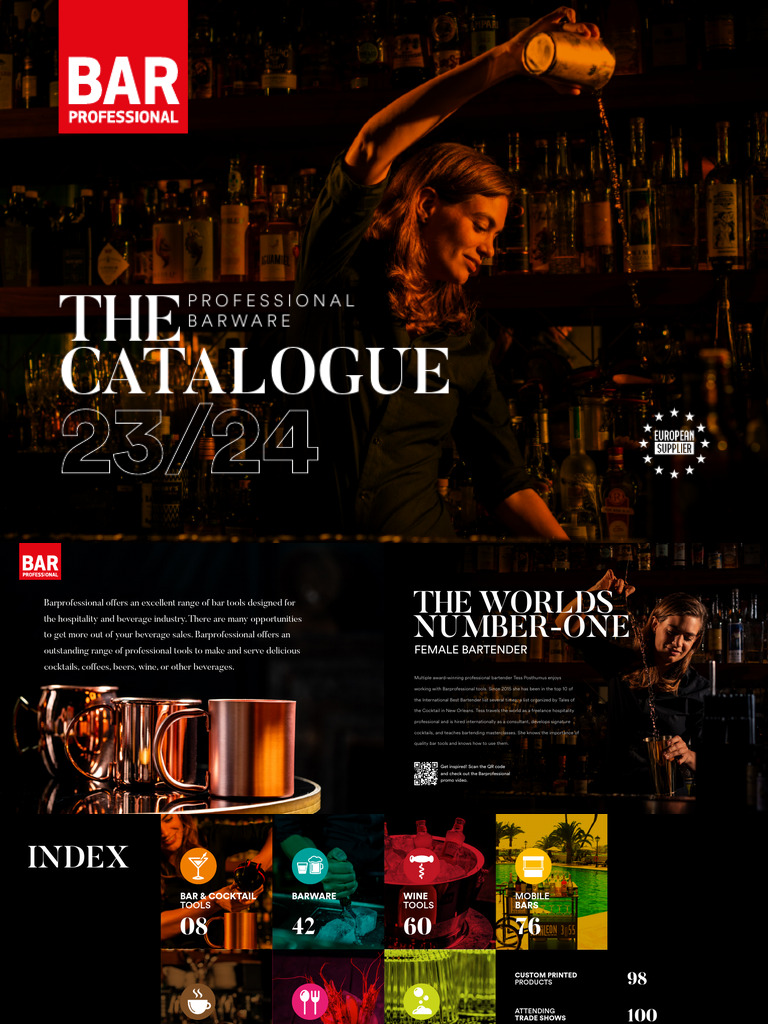 Barprofessional Catalogue 2023 2024 | PDF | Smoking (Cooking) | Bartender