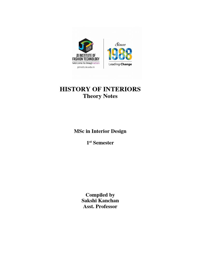History of Interior Design Theory | PDF