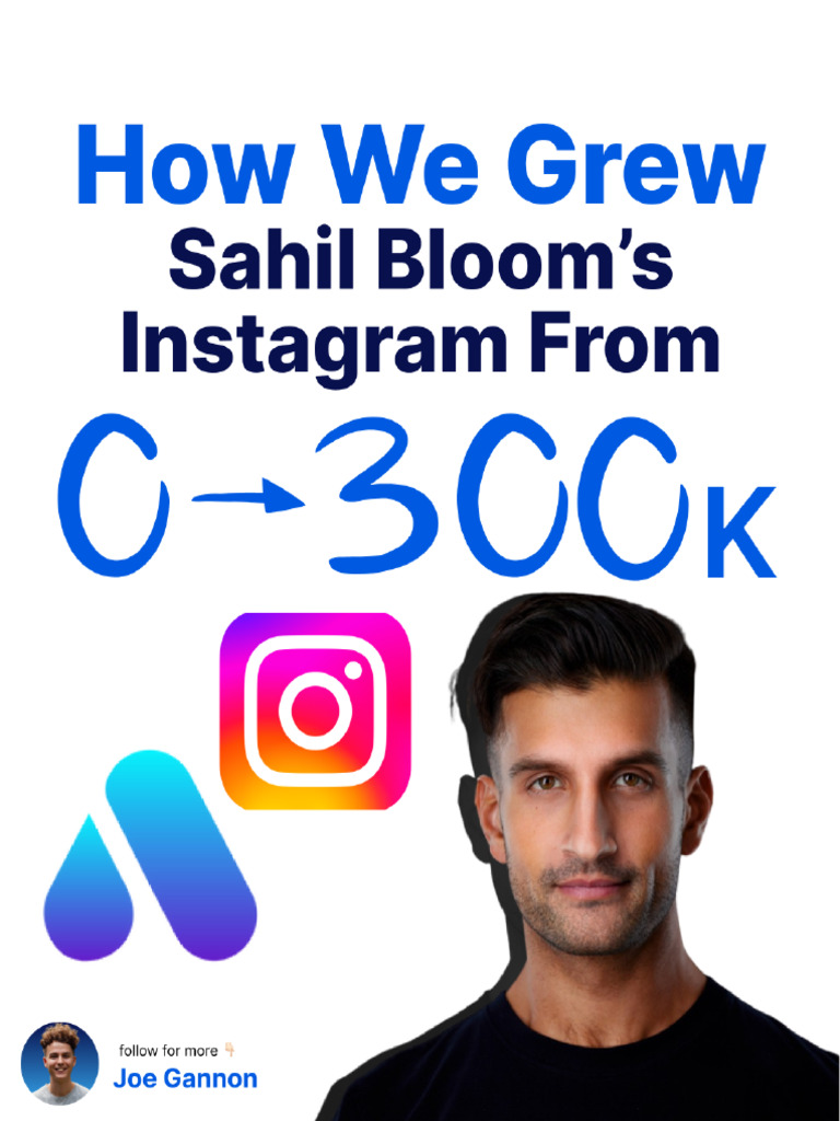 How We Grew Sahil Bloom's IG From 0-300k | PDF