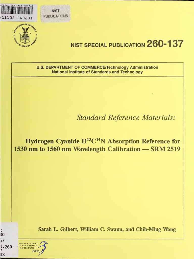 Hcn Peaks Nist Pdf