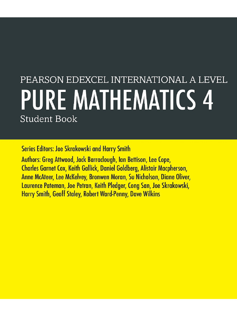 P4 Pure Maths 4 Book | PDF