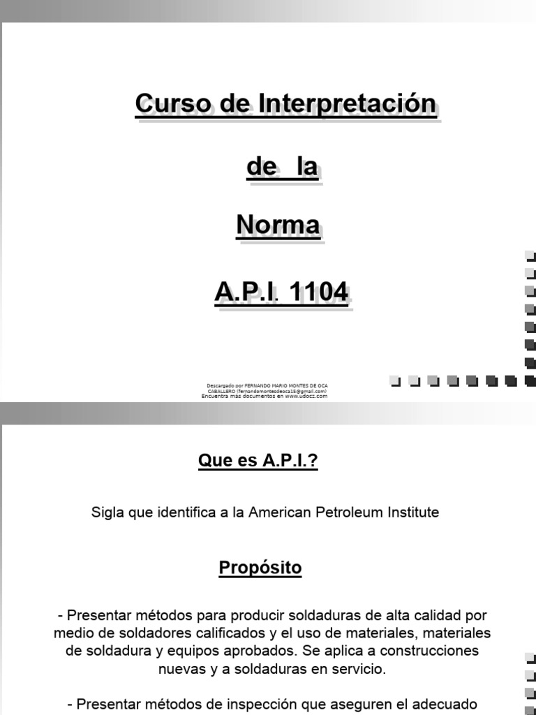 Interpretacion API 1104 | PDF | Soldadura | Construcción