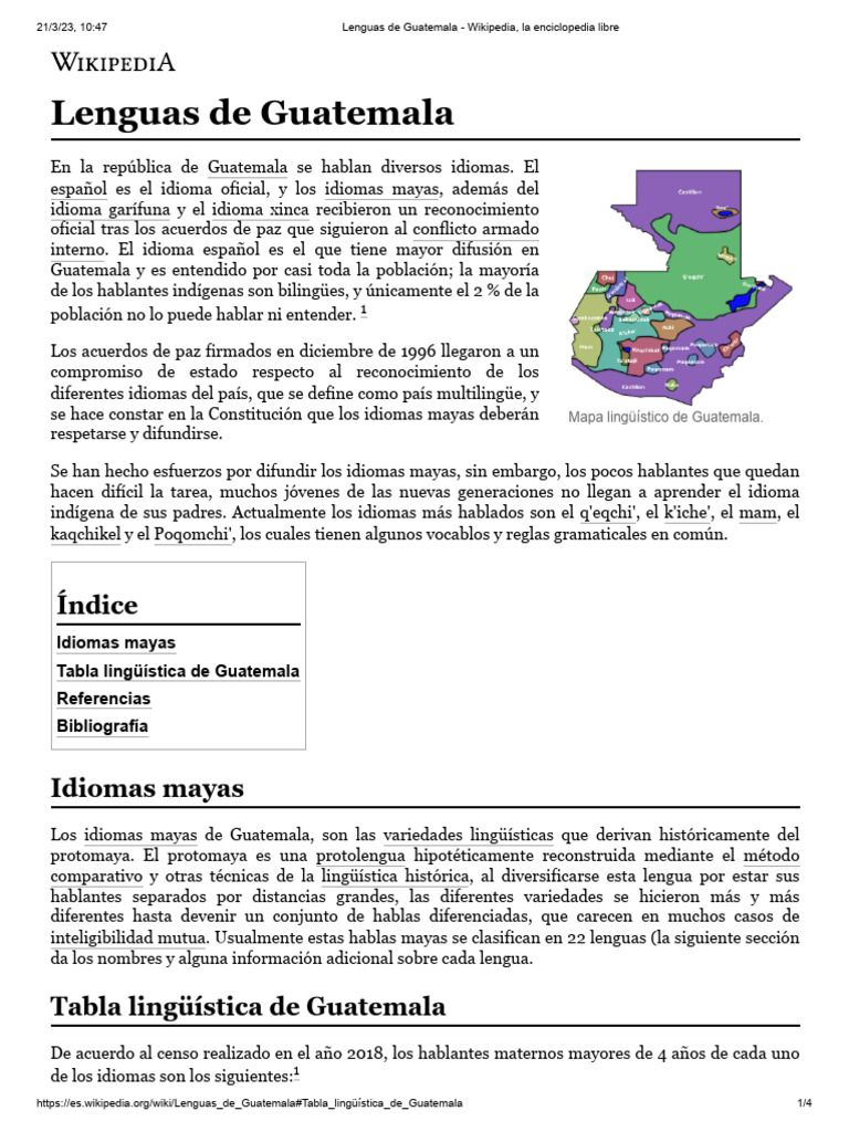 Lenguas de Guatemala | PDF