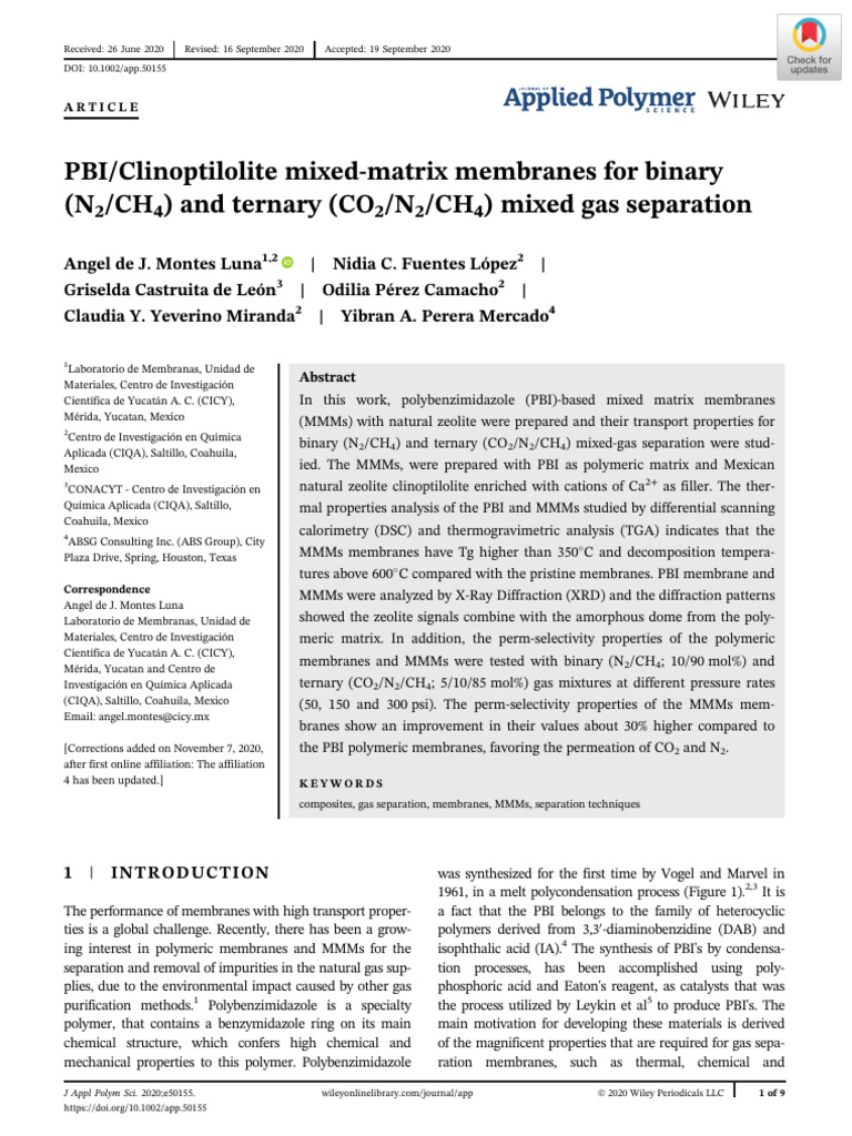 Journal of Applied Polymer Science | PDF