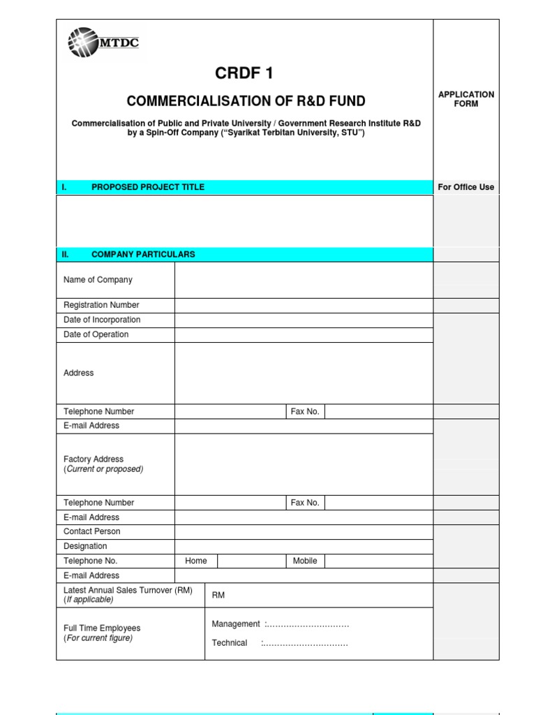 CRDF 1: Commercialisation of R&D Fund | PDF | Bankruptcy | Government