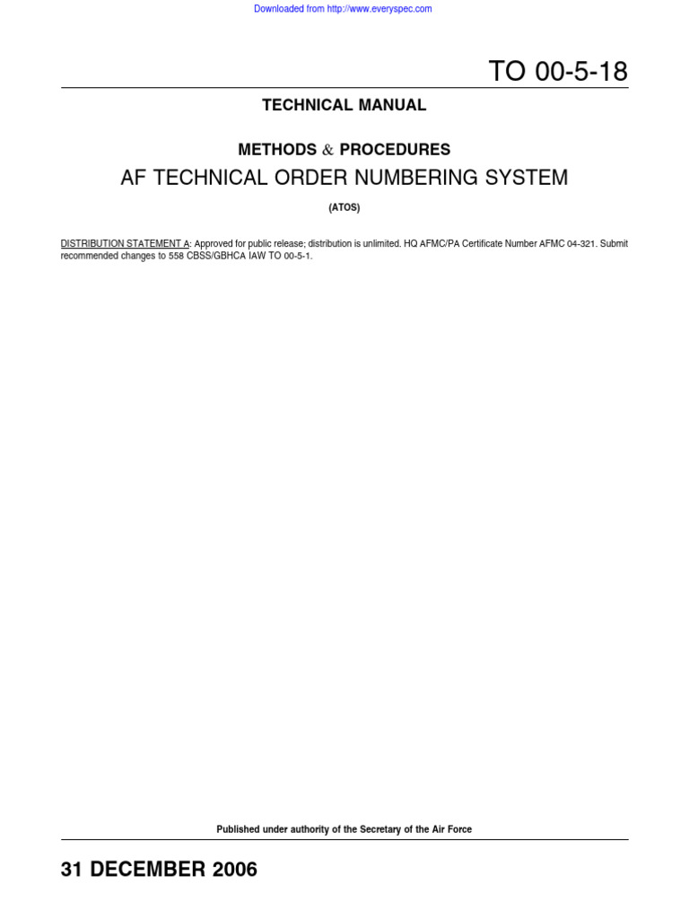 Air Force Technical Order Guide | PDF | Aircraft | Manufactured Goods