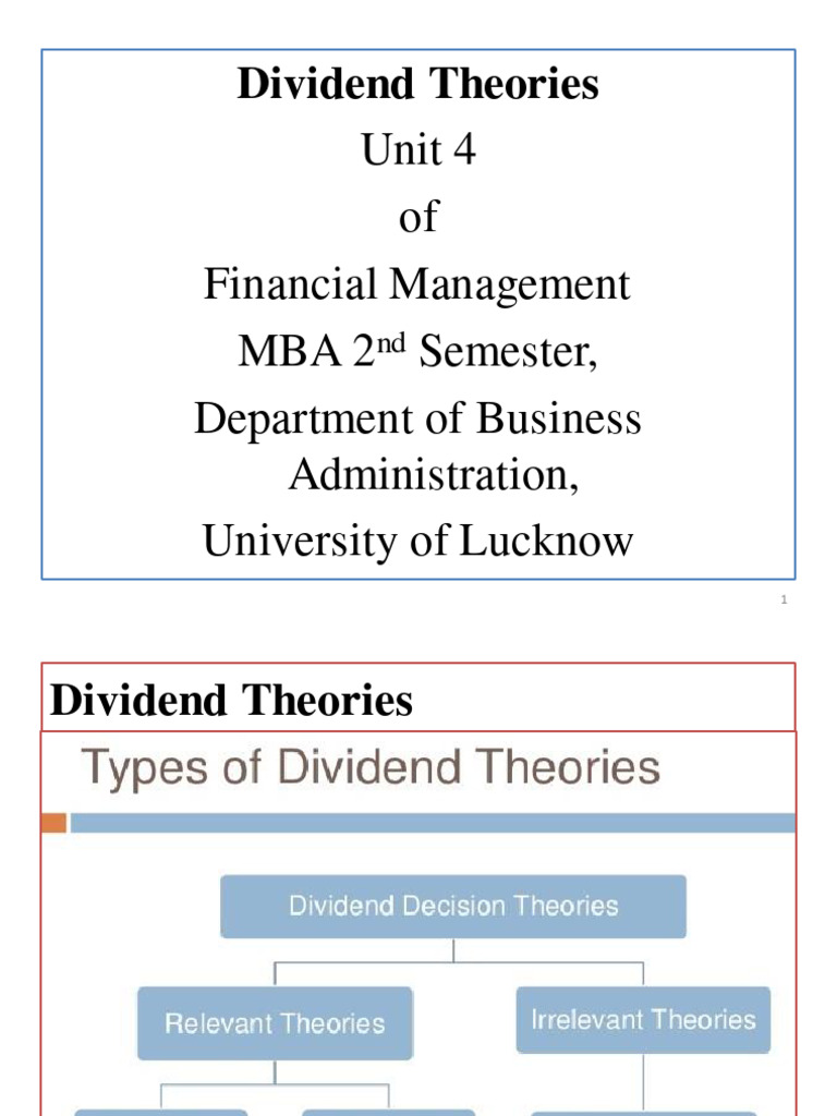 Unit 4 | PDF | Dividend | Share Repurchase