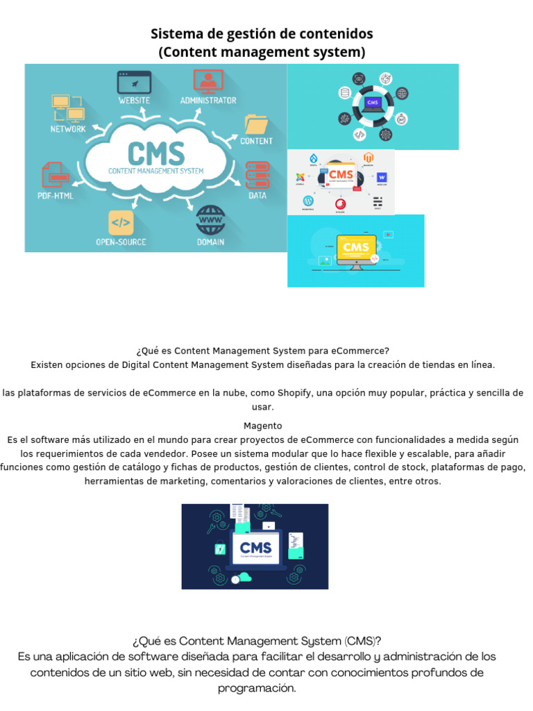 Sistema de Gestión de Contenidos (Content Management System) | PDF