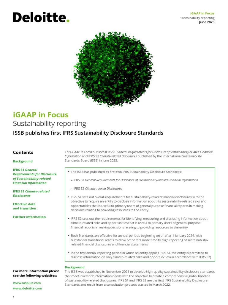 iGAAP in Focus - IFRS S1 IFRS S2 | PDF