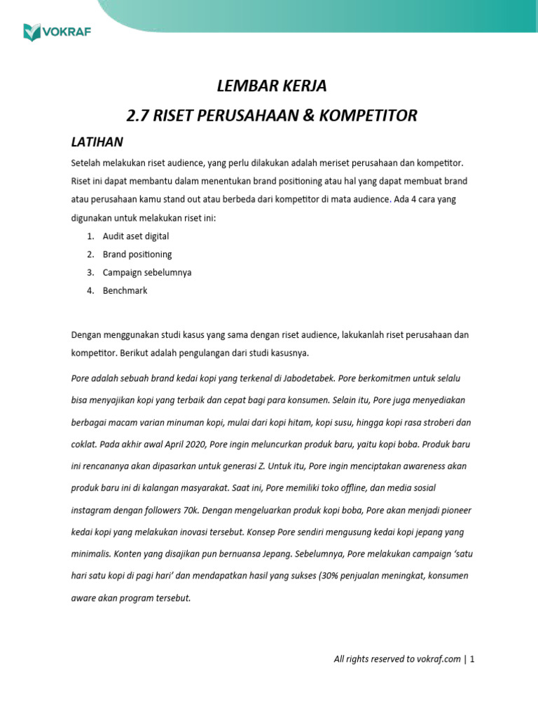 2.7 Riset Kompetitor | PDF