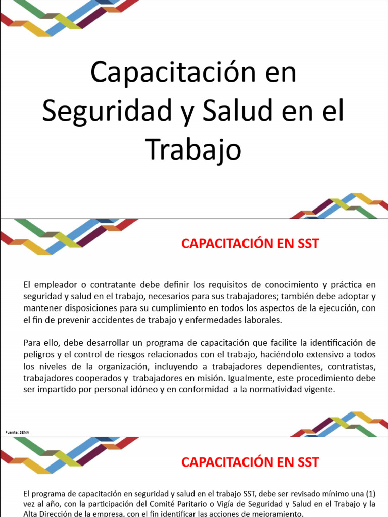 Capacitación en Seguridad y Salud en El Trabajo | PDF