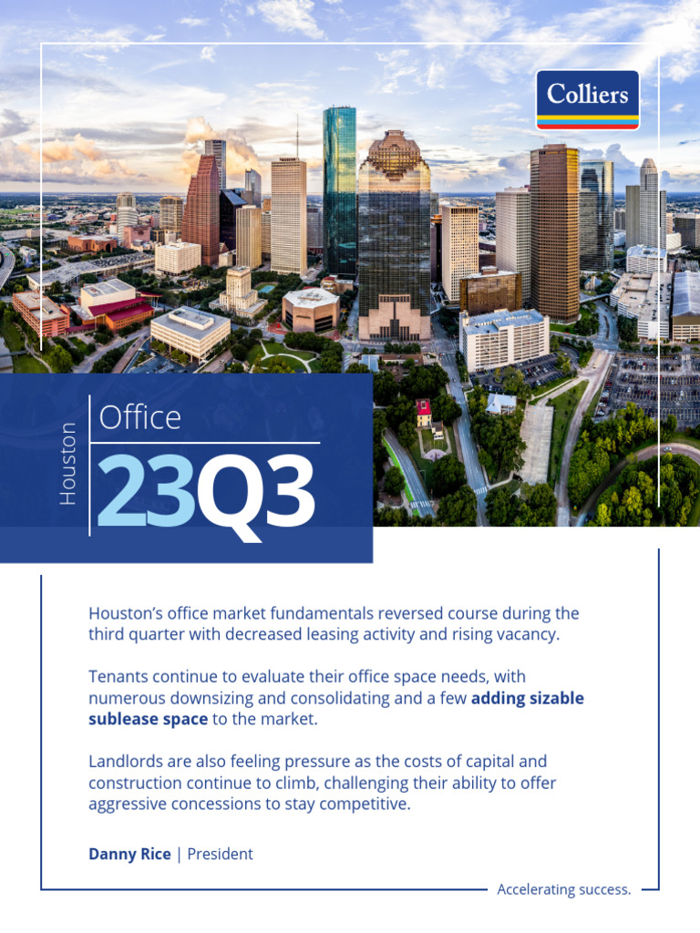 2023 Q3 Office Houston Report Colliers | PDF | Lease | West Texas Intermediate