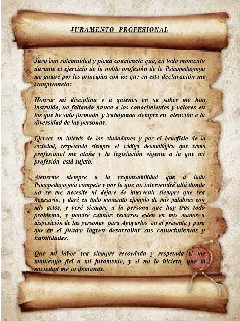 juramento_profesional_PSP (1) | PDF