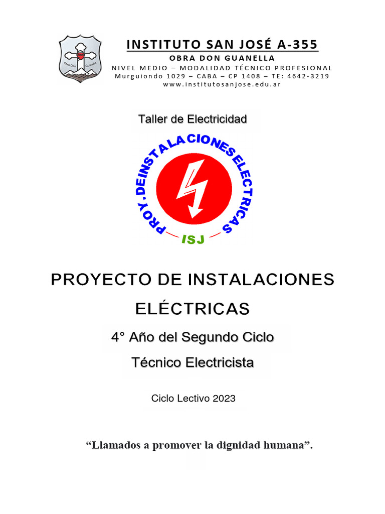 Carpeta Proyecto de Instalaciones 2022 - U1 y 2 | PDF