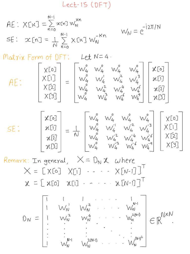DFT Matrix | PDF