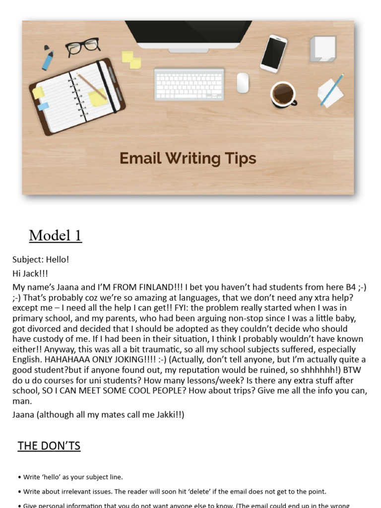 Email Writing Tips | PDF