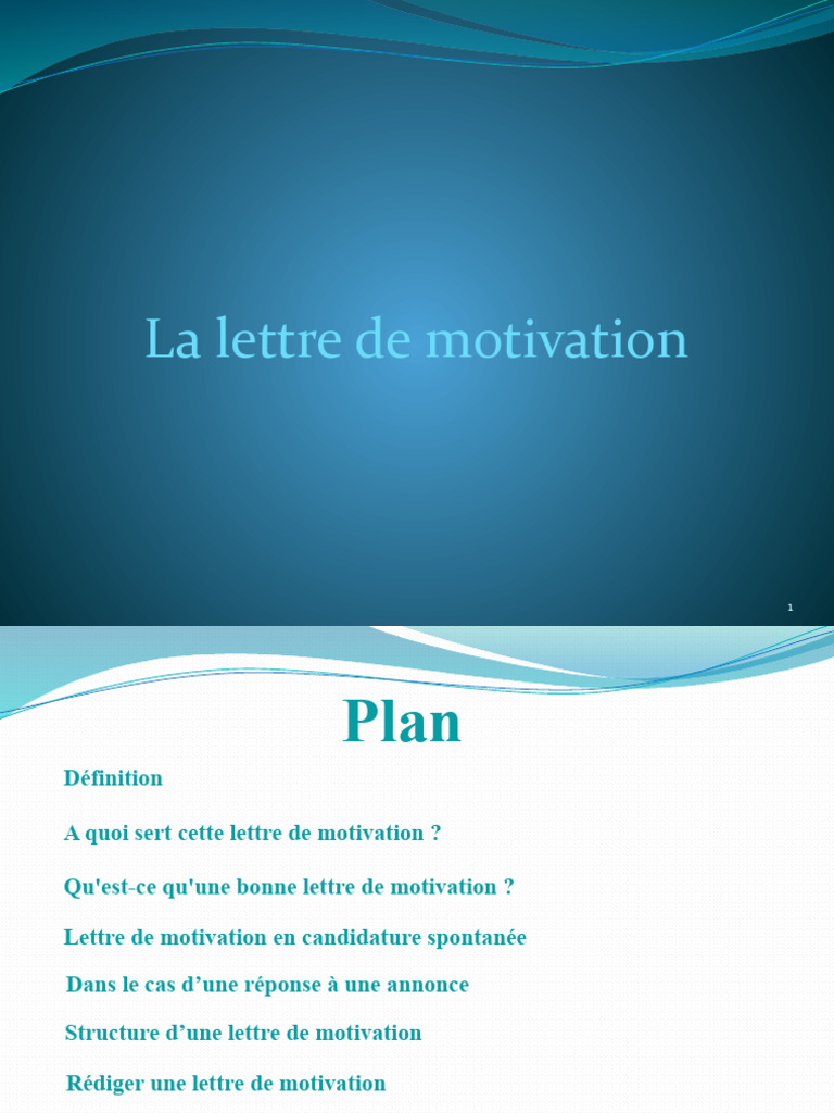 Comment Rédiger La Lettre de Motivation | PDF | Motivation | Motivant