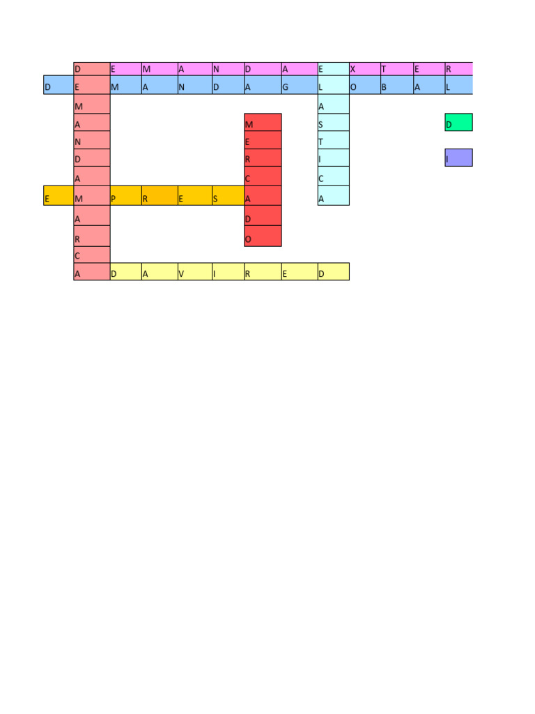 CRUCIGRAMA Sin Resolver | PDF
