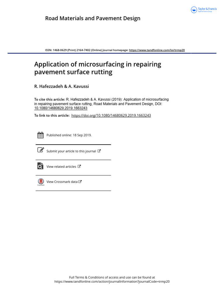 Application of Microsurfacing in Repairing Pavement Surface Rutting ...
