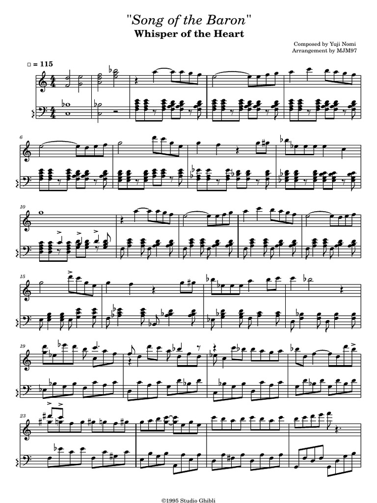 Song of The Baron Whisper of The Heart | PDF