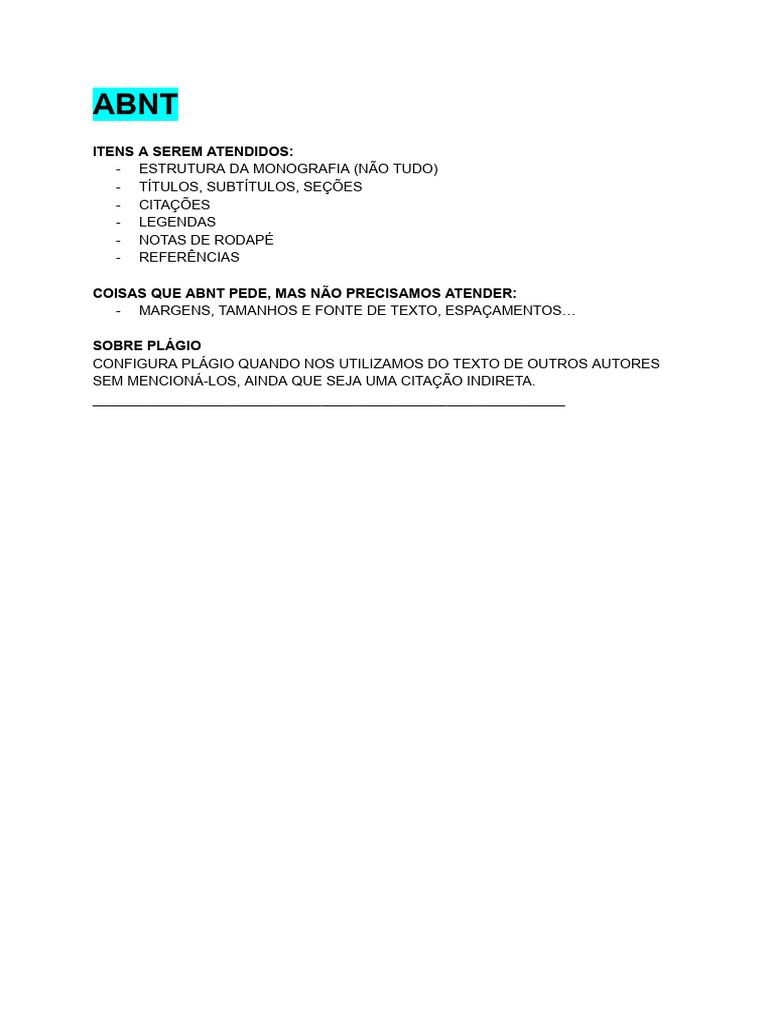 Estrutura de Monografia segundo ABNT | PDF | Filosofia | Artes ...