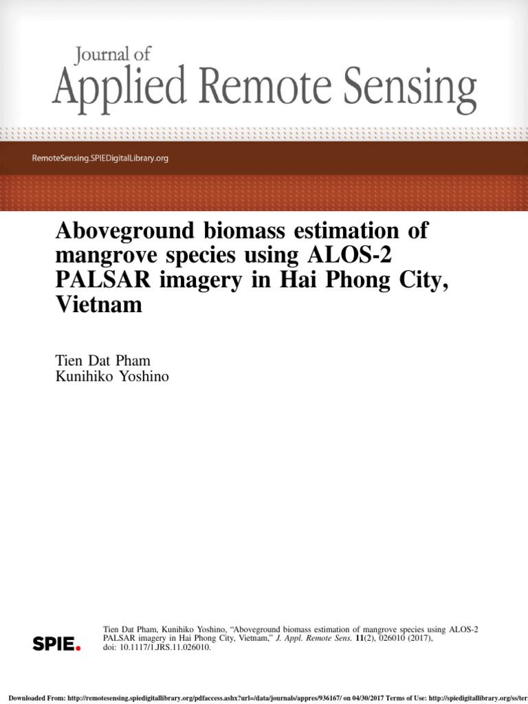 Aboveground Biomass Estimation Of Pdf