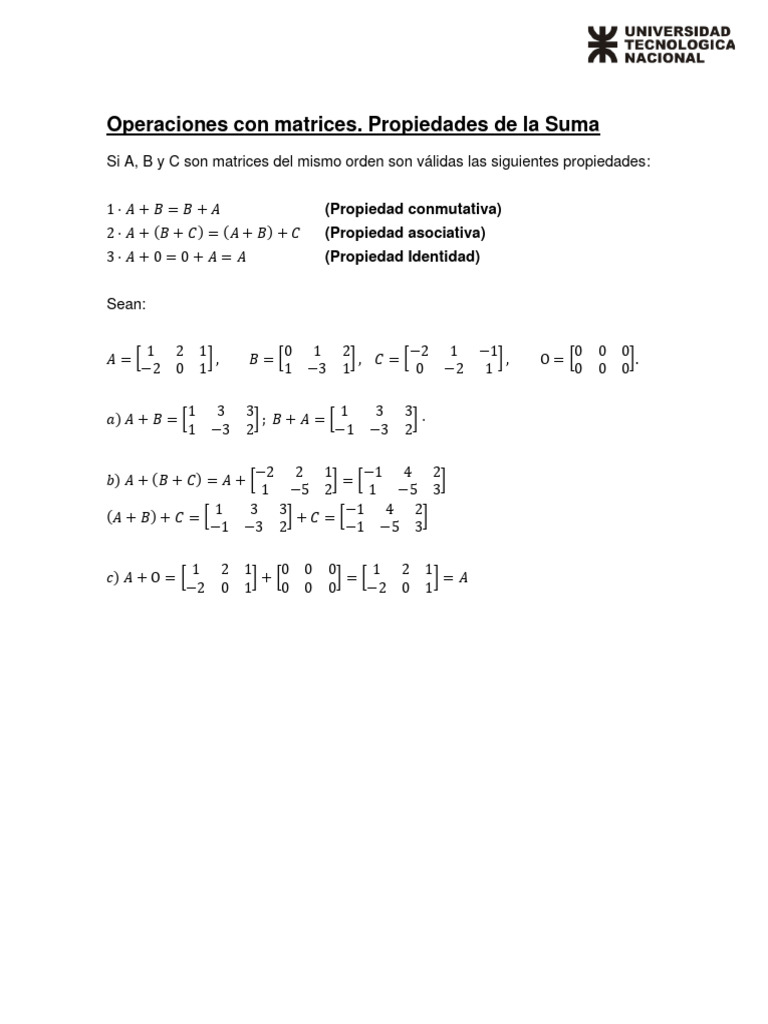 Propiedades Suma Ejercicios Resueltos 1 | PDF