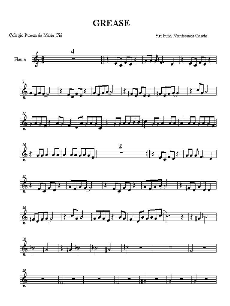 Grease Partitura | PDF