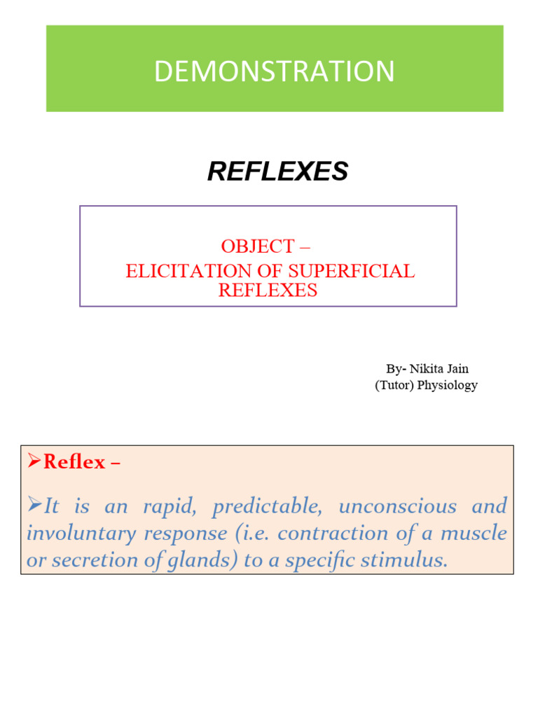 Demonstration Reflex | PDF | Anatomical Terms Of Motion | Musculoskeletal System