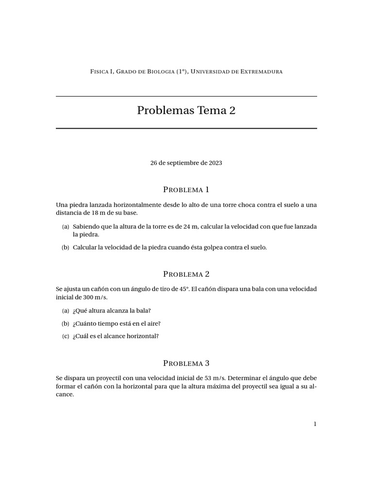 Ejs Tema 2 | PDF | Fricción | Velocidad