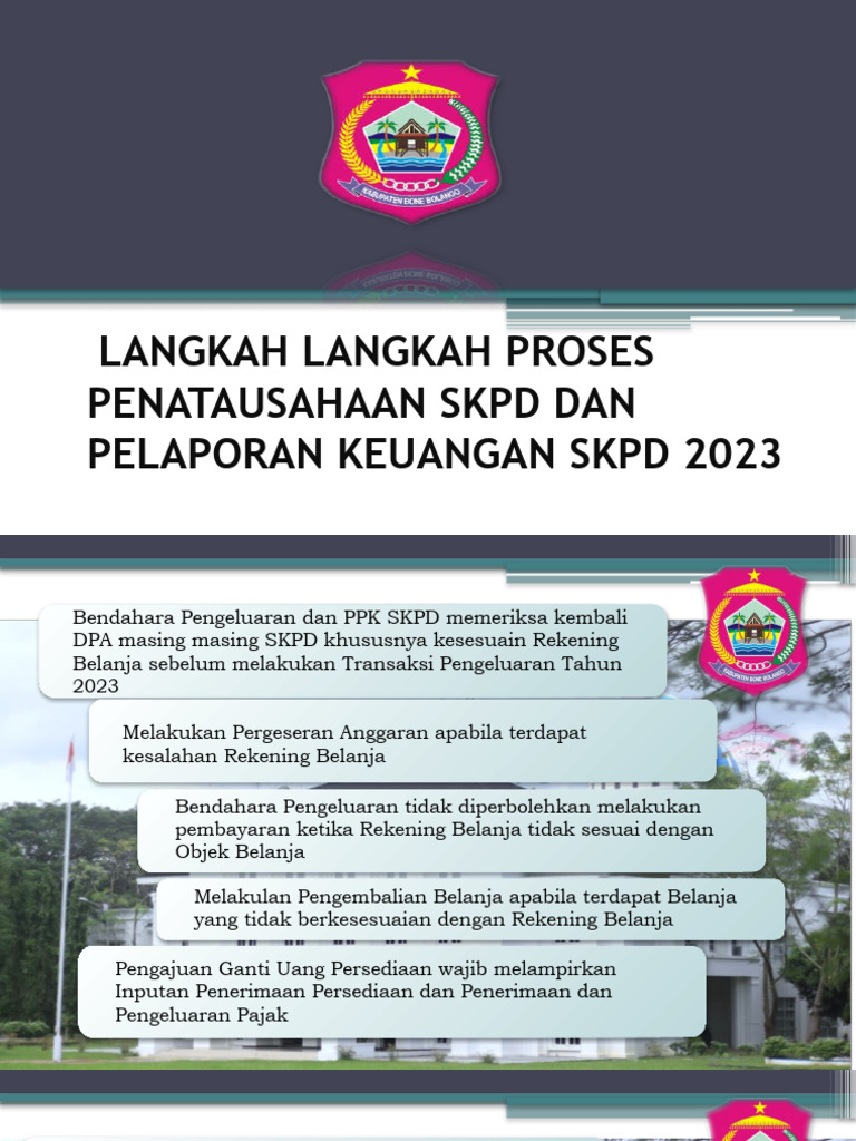 Proses Penatausahaan dan Pelaporan SKPD 2023 | PDF | Hukum