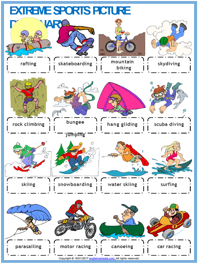 extreme sports vocabulary | PDF
