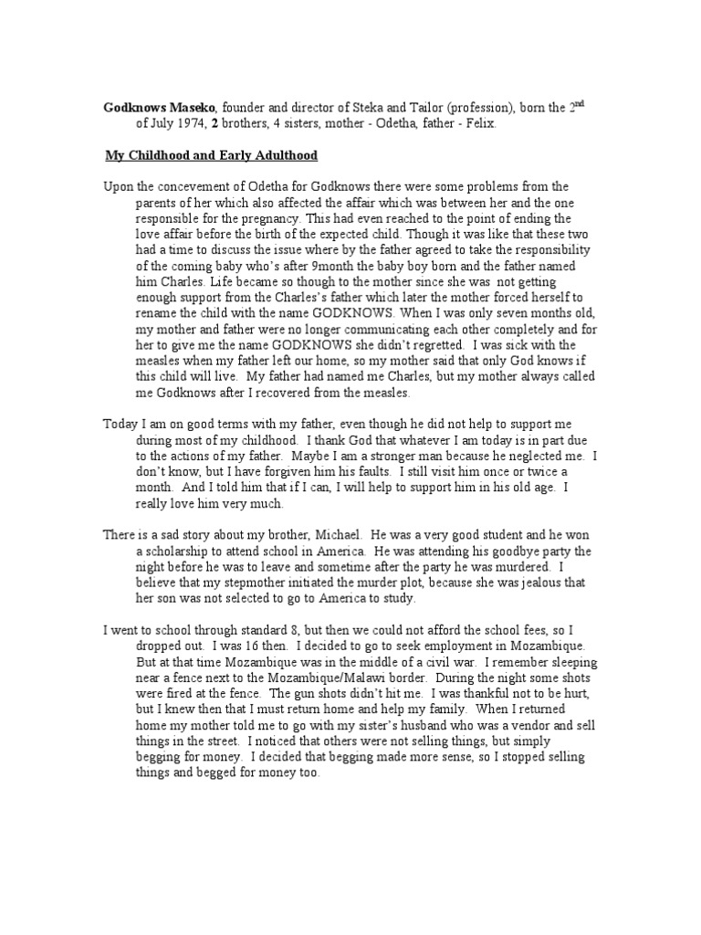 Godknows Maseko-Background | PDF | Prison | Wellness