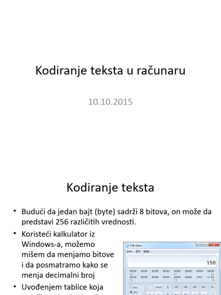 Kodiranje Teksta UNICODE Vs ASCII | PDF