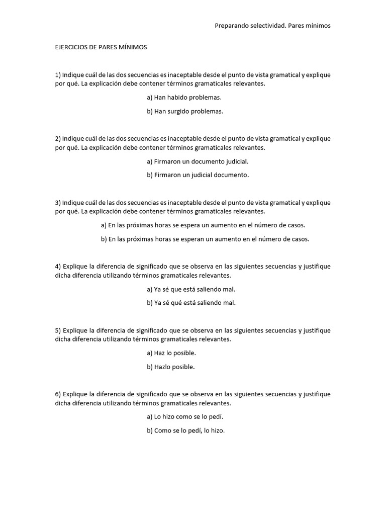 Pares Mínimos | PDF