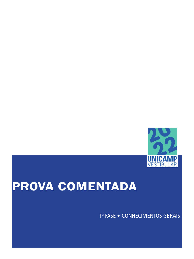 Prova Comentada: 1 Fase - Conhecimentos Gerais | PDF | Geografia | Sociologia