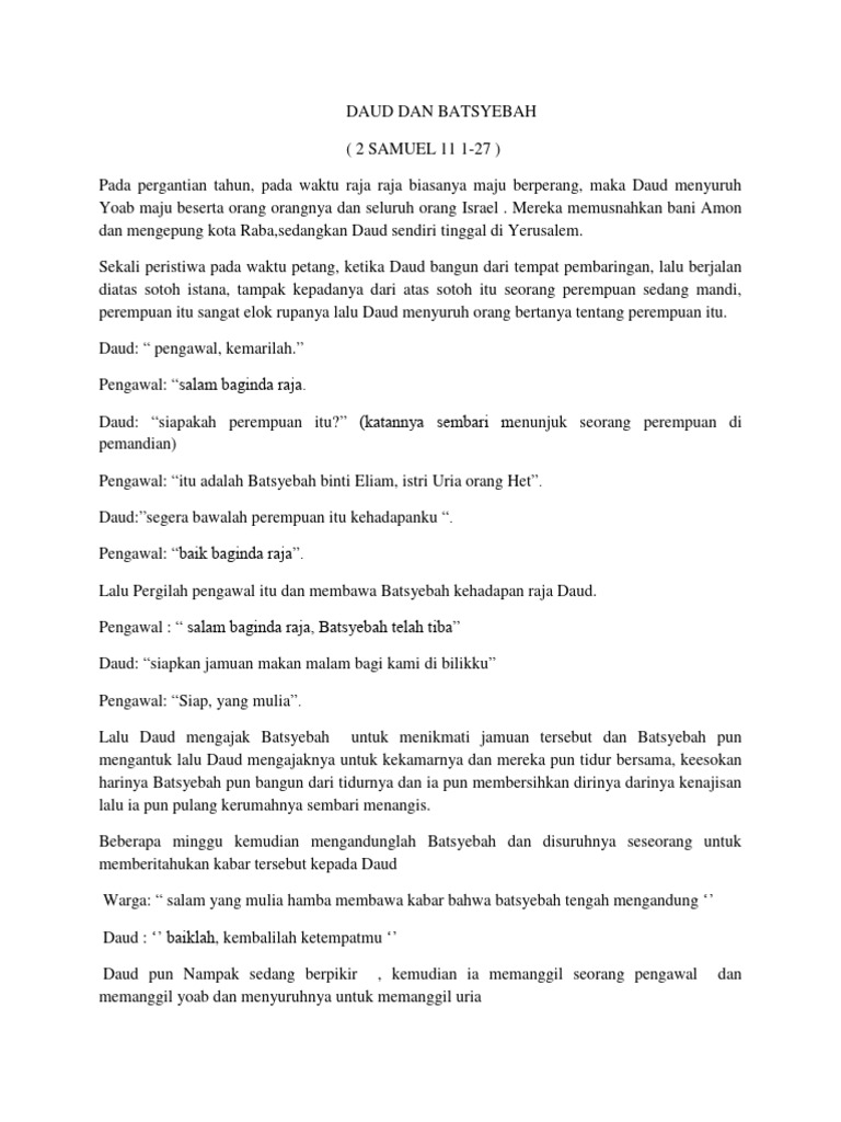 Daud Dan Batsyebah | PDF