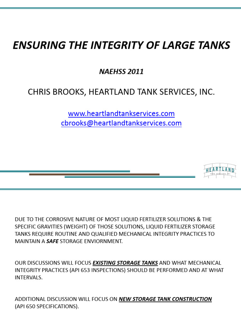 Large Tank Storage Integrity | PDF | Welding | Construction