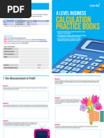 AQA Calculation Practice Book Answers | PDF | Net Present Value | Demand